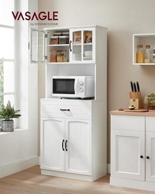 VASAGLE Tall Kitchen Pantry Cupboard,Freestanding Kitchen Storage ...