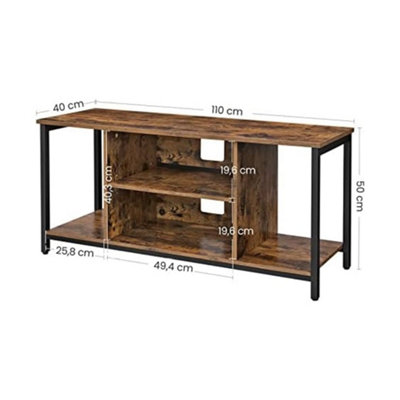 VASAGLE TV Stand, Cabinet with Open Storage, TV Console Unit with ...
