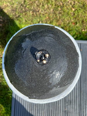 Vase Globe Water Feature with LED Lights - Solar Panel 65x31x31