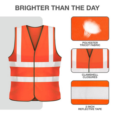Vasego Hi Visibility Custom Safety Work Vest for Men Vest with Velcro ...