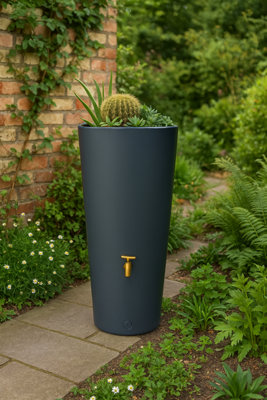 Vaso Water Butt & Planter 2 in1 Design - 220L Capacity & Downpipe ...