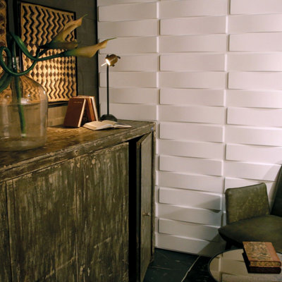 Vaults Design 3D Wall Panels Off White - 12 Boards 50x50cm Wall Panels ...