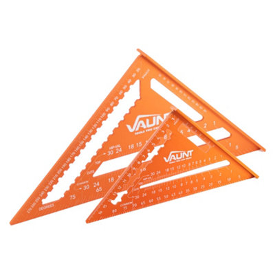 Vaunt 180mm & 300mm Aluminium Rafters Metric Speed Square Set
