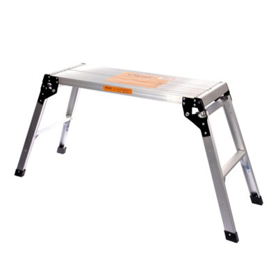 Vaunt Aluminium Work Platform 825mm x 300mm Folding Long Hop Up Step ...