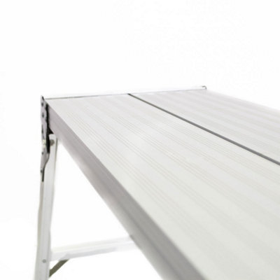 Vaunt Aluminium Work Platform 825mm x 300mm Folding Long Hop Up Step ...
