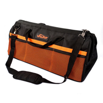Vaunt Heavy Duty Tear Resistant Nylon Hard Bottom Canvas Tool Bag 24 Inch