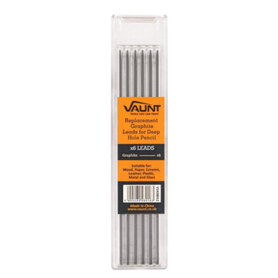 Vaunt Replacement Graphite Leads V1428010 Deep Hole Pencil Pack of 6 ...