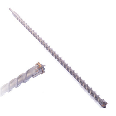 Vaunt SDS+ Plus Endurance Cross Tip Drill Bit 25mm x 1000mm 1M Long ...
