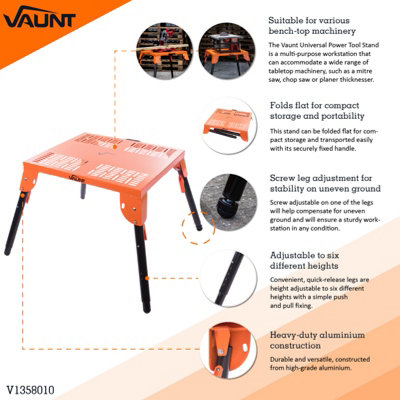 Vaunt Universal Power Tool Mitre Saw Stand Table Saw Base Multi Use ...