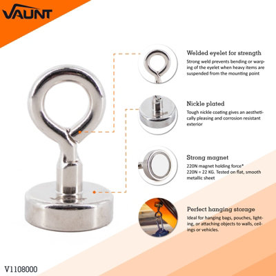 Vaunt x5 V1108000 Heavy Duty Hook Pot Magnet Magnetic Tool Holder ...