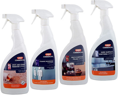 VAX Commercial 4PC Kit: Spot & Stain Remover, Multi-Purpose Polish ...