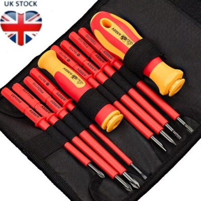 VDE Insulated Interchangeable Screwdriver Set 10 Piece - Electrician ...