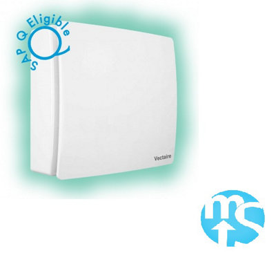 Vectaire Elegance EL1003DT 4" (100mm) Continuous Extract Fan with ...