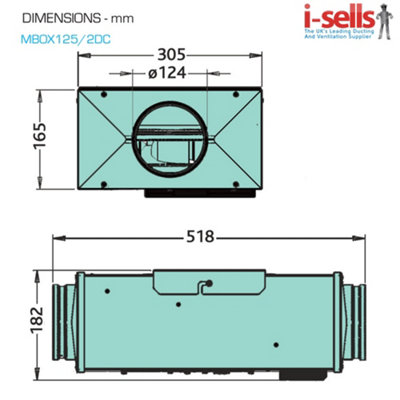 Vectaire Microbox 125-2DC Central Extract MEV Unit - 125mm Round Spigot