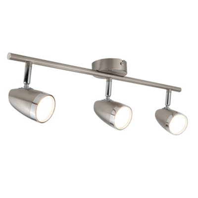 Vector Spotlight Brushed Nickel Integrated 4W LED 3-Bar Triple Ceiling ...