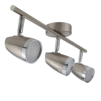 Vector Spotlight Brushed Nickel Integrated 4W LED 3-Bar Triple Ceiling ...