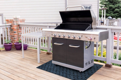 VECTRA 800 protective grill mat for terrace, outdoor - blue 100x150 cm
