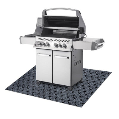 VECTRA 902 protective grill mat for terrace, outdoor - light grey ...