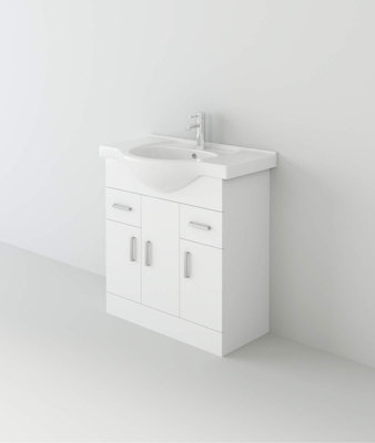 VEEBATH ROSINA 1800MM BATH VANITY UNIT, TOILET & TAPS BATHROOM SUITE