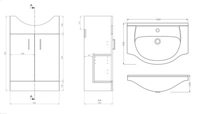 VeeBath Rosina 1800mm Bath, White Vanity Unit & Taps Bathroom Suite