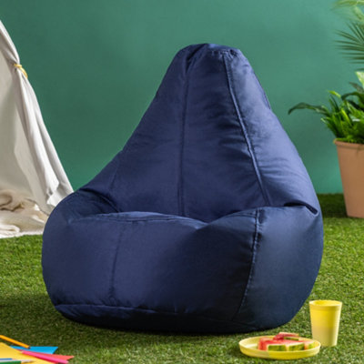 Veeva Kids High Back Bean Bag Navy Blue Indoor Outdoor Childrens Bean Bags