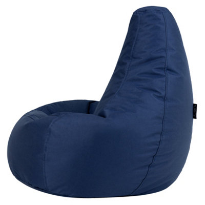 Veeva Kids High Back Bean Bag Navy Blue Indoor Outdoor Childrens Bean Bags