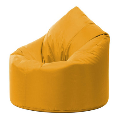 Veeva Teardrop Indoor Outdoor Bean Bag Ochre Yellow Bean Bag Chair ...