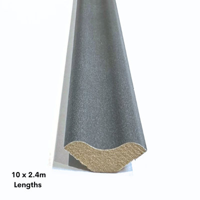 Vegas Grey Scotia Beading Flooring Edging Strips 10 x 2.4m Long Lengths ...