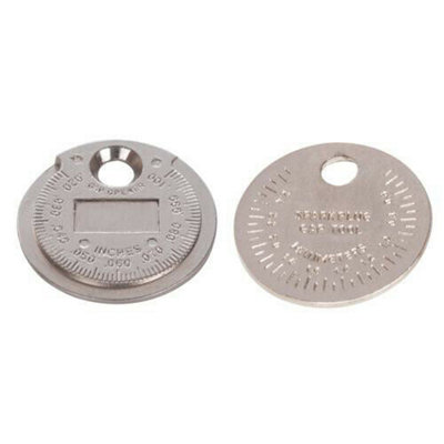 Vehicle Car Spark Plug Gap Tool Alloy 0.5mm 2.55mm Flanged Hole Coin type