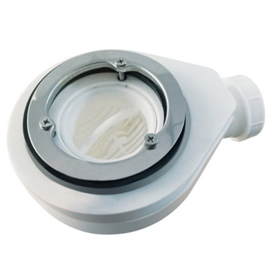 Veloce Uno Bathroom Low Profile Round Drain Waste for Shower Trays ...
