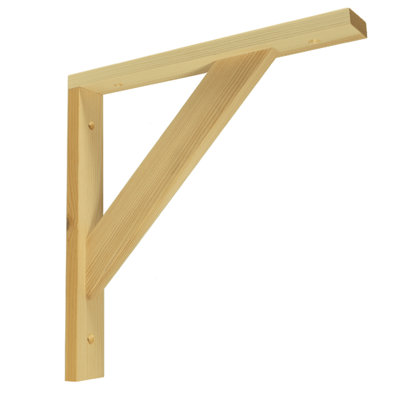 Velora Single Wooden Shelf Bracket - Modern Timber Shelf Bracket ...