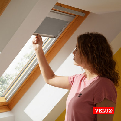 VELUX Original (DBL) White Replacement Blackout Roller Blind for VELUX ...