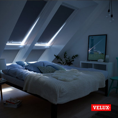VELUX Original (DKL) Black Blackout Roller Blind for VELUX Roof Window ...