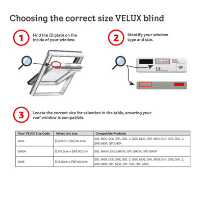 VELUX Original (DKL) Black Blackout Roller Blind for VELUX Roof Window ...