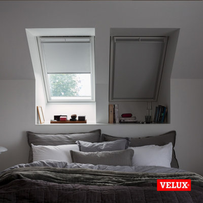 VELUX Original (DKL) Grey Blackout Roller Blind for VELUX Roof Window ...