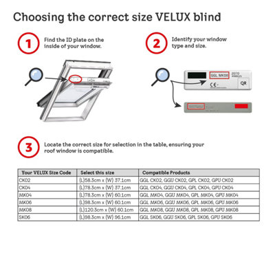 VELUX Original (DKL) Light Beige Blackout Roller Blind for VELUX Roof ...