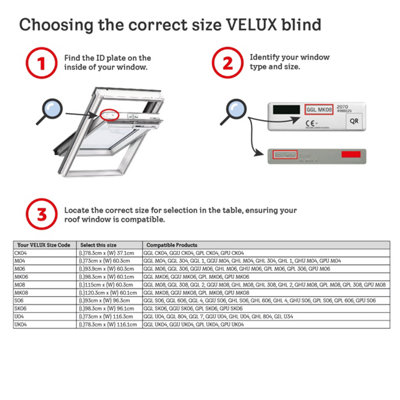 VELUX Original (DKL) White Blackout Roller Blind for VELUX Roof Window ...