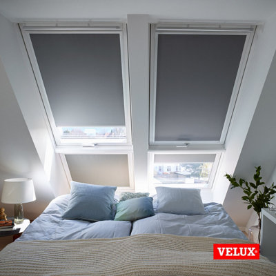 VELUX Original (DKL) White Blackout Roller Blind for VELUX Roof Window ...
