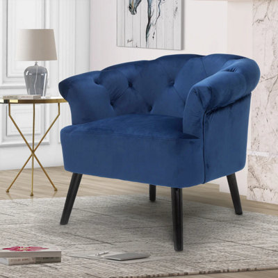 Velvet Blue Sara Bedroom Accent Chair
