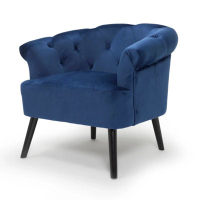 Velvet Blue Sara Bedroom Accent Chair