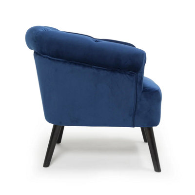 Velvet Blue Sara Bedroom Accent Chair