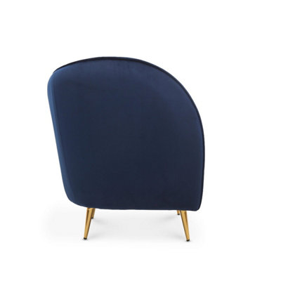 Velvet Blue Sofia Accent Chair
