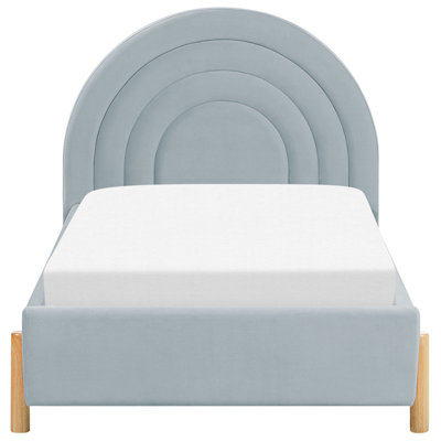 Velvet EU Single Size Bed Light Blue ANET