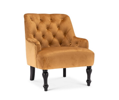 Velvet Gold Armina Accent Chair