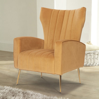Velvet Gold Talia Accent Chair