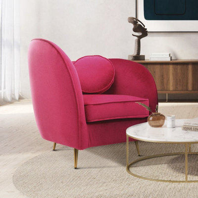 Velvet Pink Sofia Accent Chair