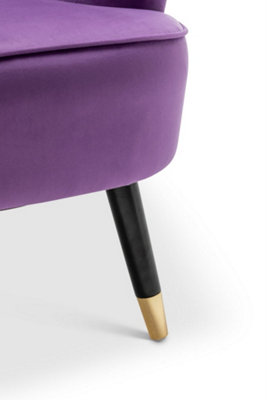 Velvet Purple Mia Accent Chair
