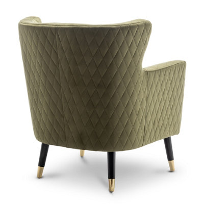 Velvet Sage Green Alessia Accent Chair