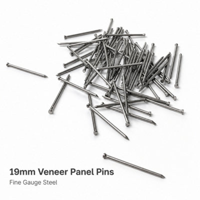 Veneer Panel Pins 19mm (3/4") Laminate Beading Nails for Timber ...
