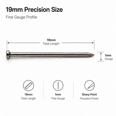 Veneer Panel Pins 19mm (3/4") Laminate Beading Nails for Timber ...